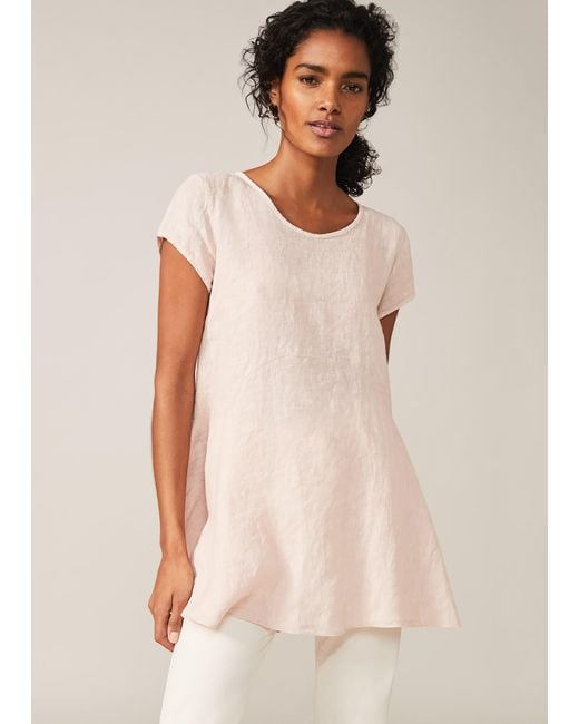 Phase Eight Avanna Linen Blouse in Pink | Lyst UK