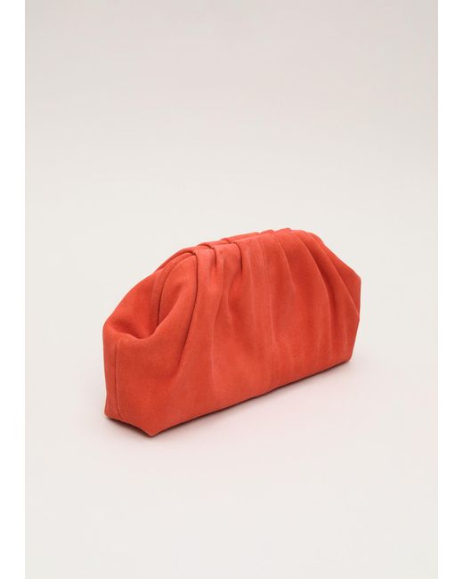 Phase Eight Suede Clutch Bag in Red | Lyst UK