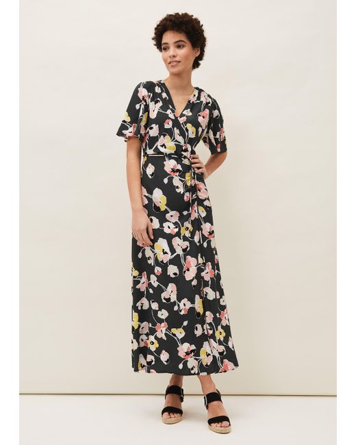 Phase Eight Malala Floral Midi Dress | Lyst UK