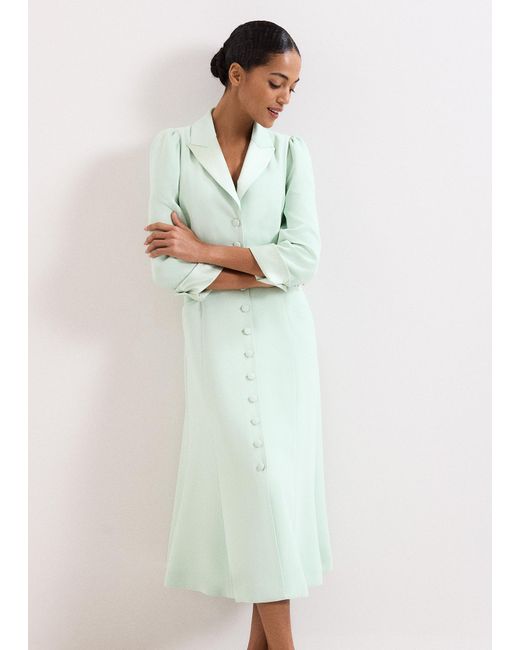 Phase Eight Paloma Tux Midi Dress in White | Lyst UK