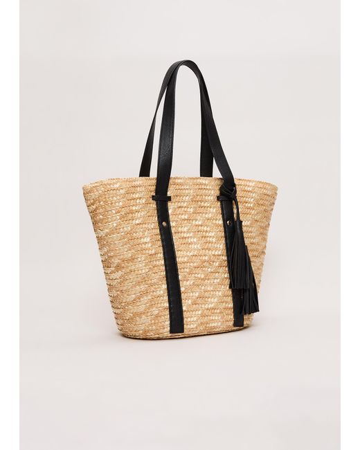 Phase Eight Straw Shopper Bag in Natural | Lyst UK