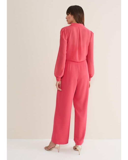 Phase Eight Mindy Wide Leg Jumpsuit in Red | Lyst UK