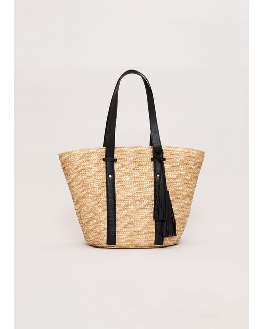 Phase Eight Straw Shopper Bag in Natural | Lyst UK