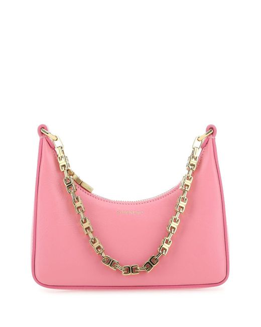 Givenchy Pink Leather Mini Moon Cut Handbag | Lyst
