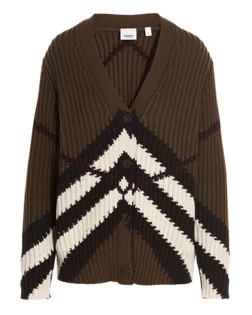 Burberry Cashmere Karine Cardigan Women In Brown Lyst