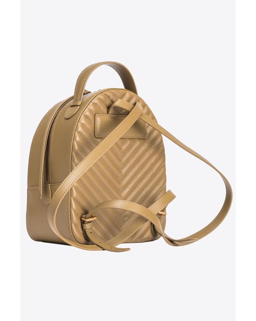 Pinko Love Backpack in Natural | Lyst UK
