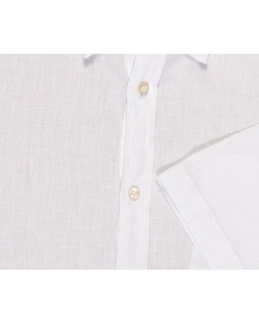 Paul & Shark Ss Riviera Linen Shirt in White for Men | Lyst UK