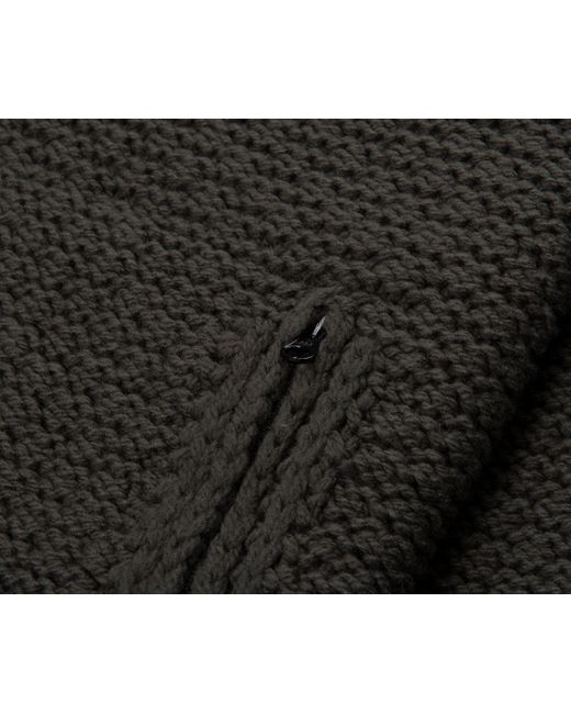 Stone Island Chunky Knitted Full Zip Cardigan in Black for Men | Lyst UK