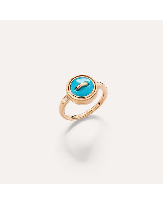 Pomellato Pom Pom Dot Reversible Ring in Metallic | Lyst