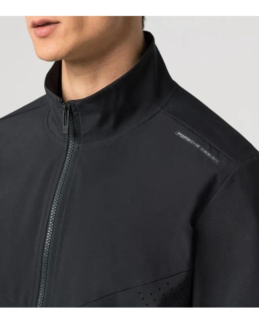 Porsche Design Woven Tech Jacket in Black for Men | Lyst UK