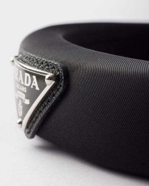 Prada Re-Nylon Headband in Black | Lyst UK