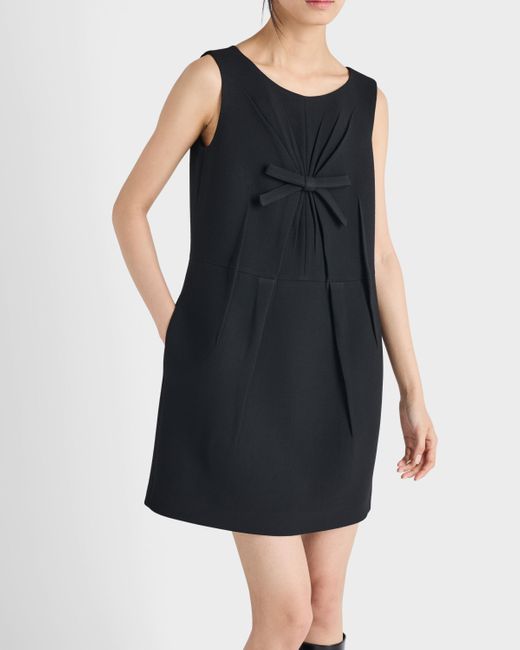 Prada Natté Fabric Mini-Dress in Black | Lyst UK