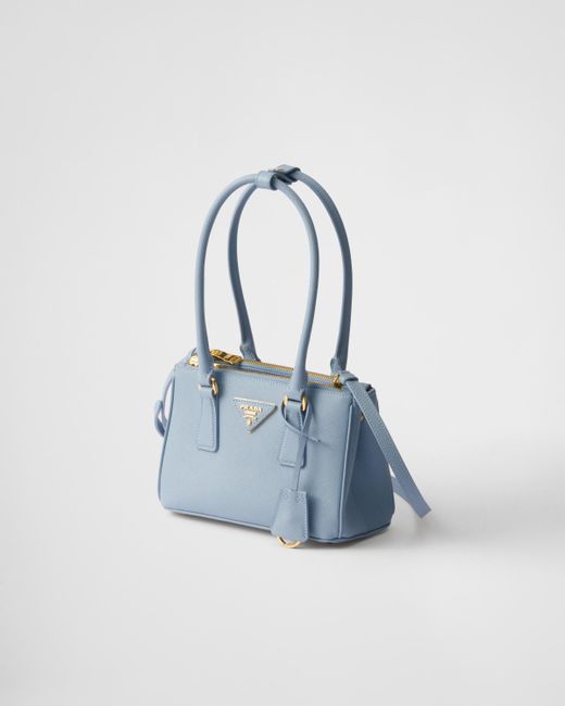 Prada Galleria Saffiano Leather Mini-Bag in Blue | Lyst UK