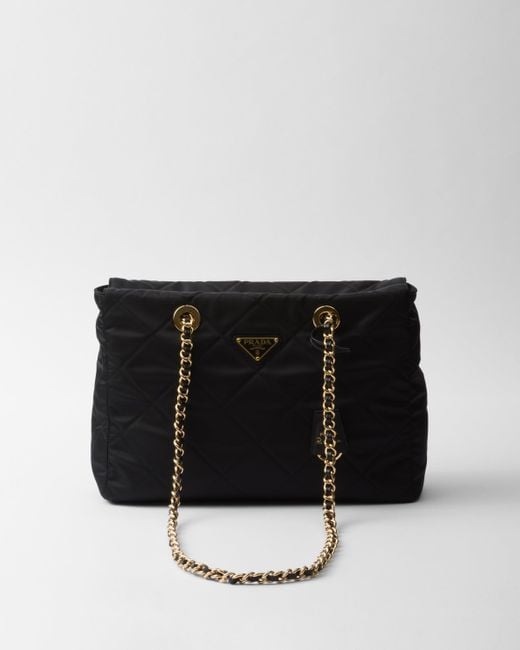 Prada Re-Edition 1995 Chaîne Medium Re-Nylon Tote Bag in Black | Lyst