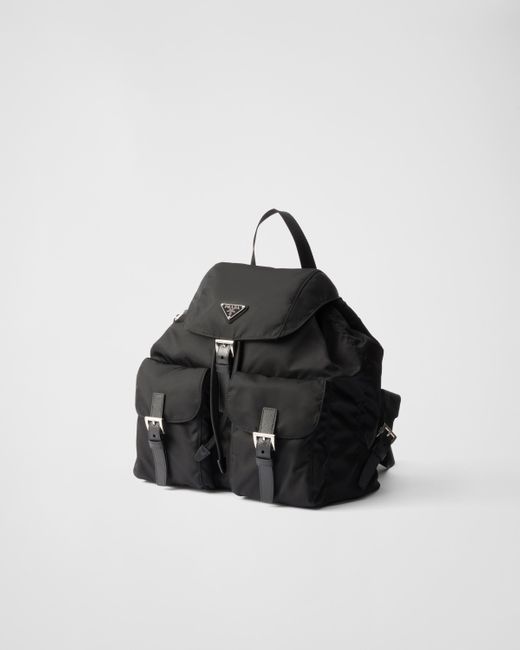 Prada Re-Nylon Medium Backpack With Pouch in Black | Lyst