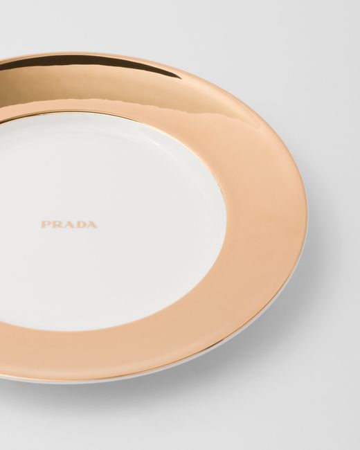 Prada Porcelain Dinner Plate in White | Lyst