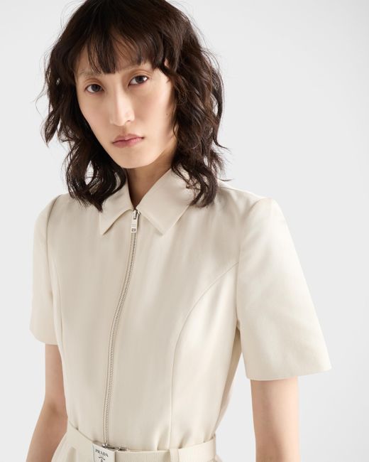 Prada Chino Dress in Natural | Lyst