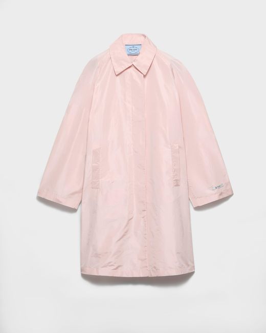 Prada Technical Taffeta Coat in Pink | Lyst UK