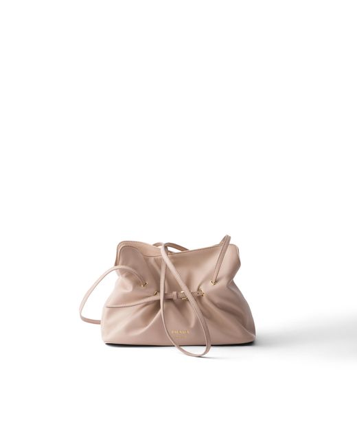 Prada Dada Small Nappa Leather Bag in Natural | Lyst