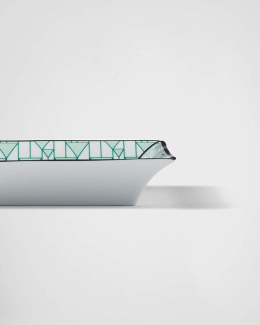 Prada Large Square Porcelain Catchall Tray in Blue | Lyst