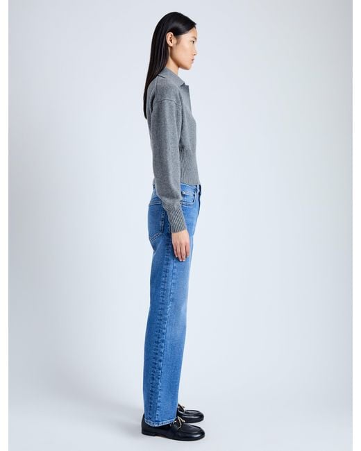 Proenza Schouler Jeanne Polo Sweater in Blue | Lyst
