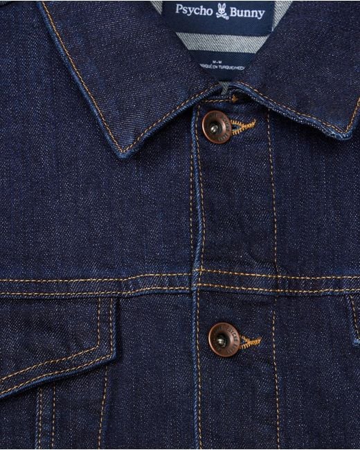 Psycho Bunny Pathe Denim Jacket in Blue for Men | Lyst