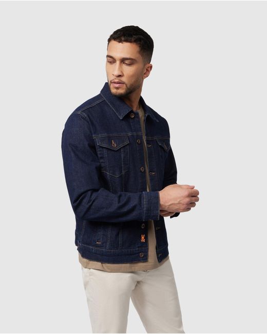 Psycho Bunny Pathe Denim Jacket in Blue for Men | Lyst