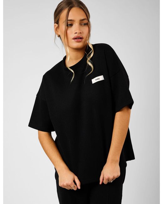 Public Desire Kaiia Label Logo Premium Interlock Oversized T-shirt ...