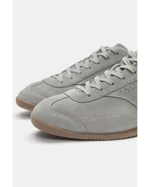 Pull&Bear Casual Leather Trainers in Blue for Men | Lyst UK