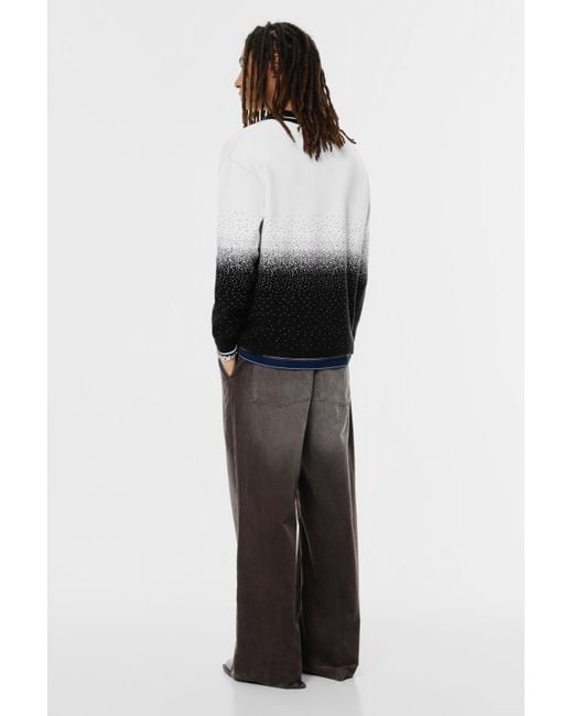 Pull&Bear Stwd Knit Football Polo Shirt in White for Men | Lyst UK