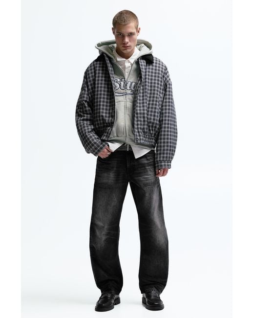 Pull&Bear Low-Rise Baggy Jeans in Black for Men | Lyst UK