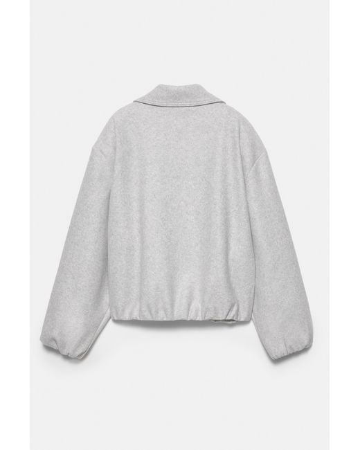 Pull&Bear Soft Balloon Jacket in Grey | Lyst UK