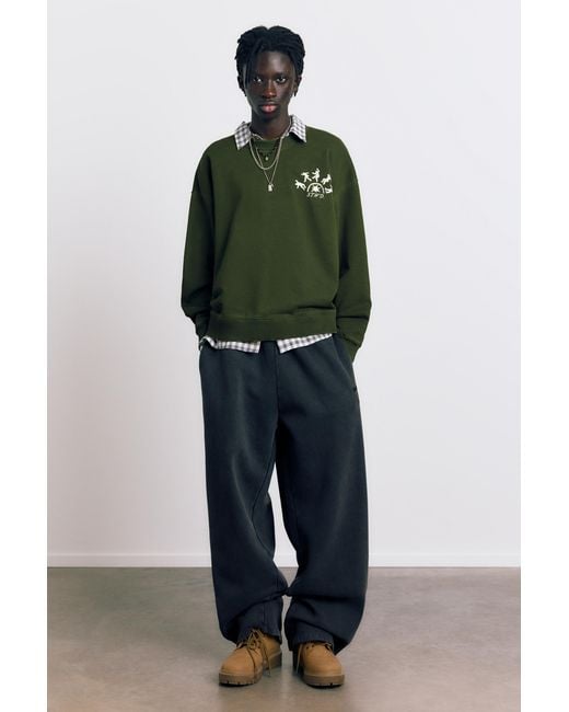 Pull&Bear Acid Graphic Sweatshirt in Green for Men | Lyst UK