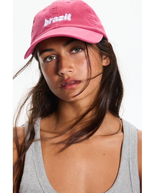 Pull&Bear Brazil Cap in Pink | Lyst UK