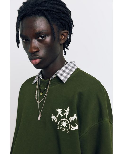 Pull&Bear Acid Graphic Sweatshirt in Green for Men | Lyst UK