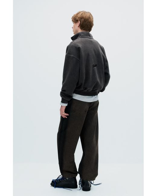 Pull&Bear Relaxed Fit Baggy Jeans in Black for Men | Lyst UK