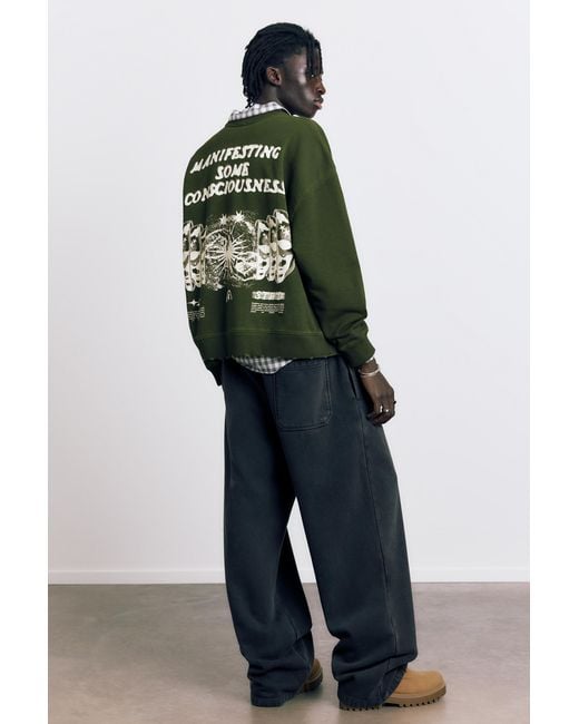 Pull&Bear Acid Graphic Sweatshirt in Green for Men | Lyst UK