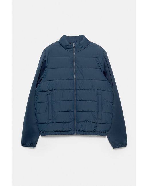 Pull&Bear Combined Puffer Jacket in Blue for Men | Lyst UK