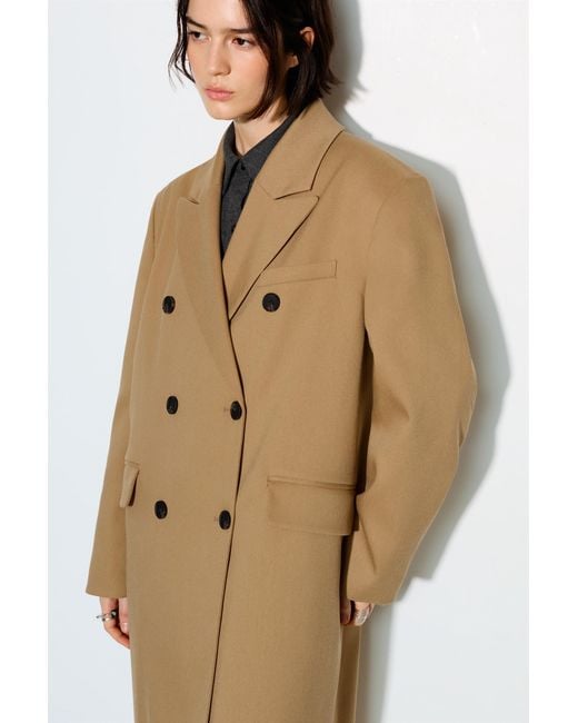 Pull&Bear Long Camel Coat in Grey | Lyst UK