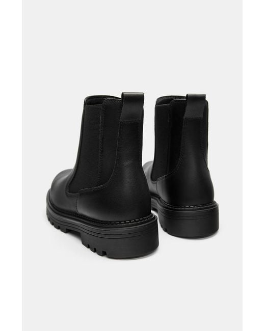 Pull&Bear Leather Chelsea Boots in Black for Men | Lyst UK