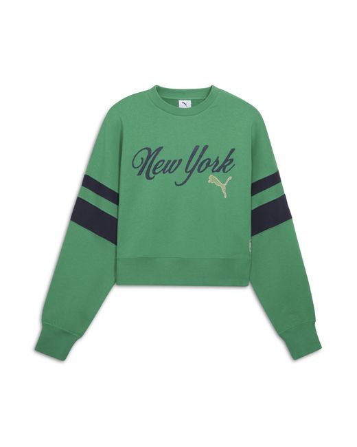 PUMA Wardrobe Essentials Bright Lights Nyc Flagship Crew Sweatshirt in ...