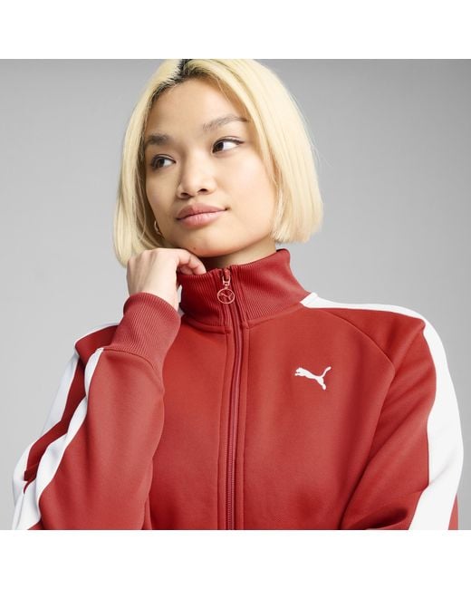 PUMA T7 Always On Short Track Jacket in Red | Lyst