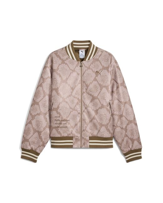 PUMA Year Of The Snake College Jacket in Brown for Men | Lyst