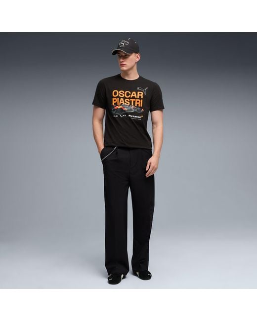 PUMA Mclaren Racing Oscar Piastri Driver T-shirt in Black for Men | Lyst UK