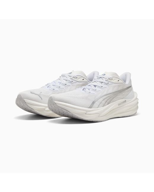 PUMA Deviate Nitroâ 4 Running Shoes /Feather in White for Men | Lyst UK
