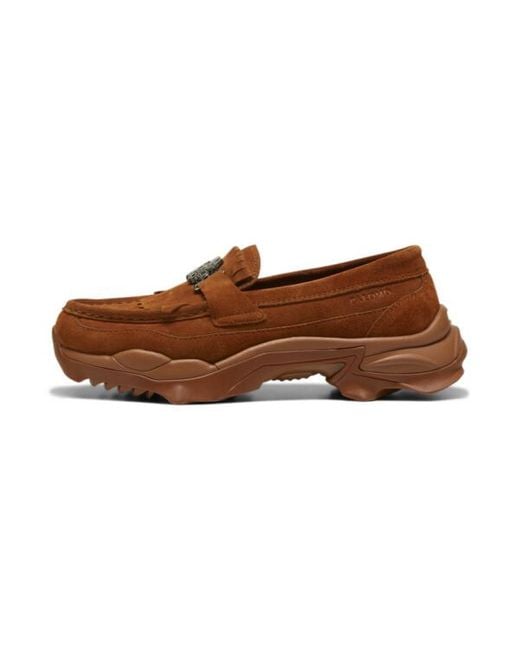 PUMA X Palomo Nitefox Suede Loafer Shoes in Brown | Lyst