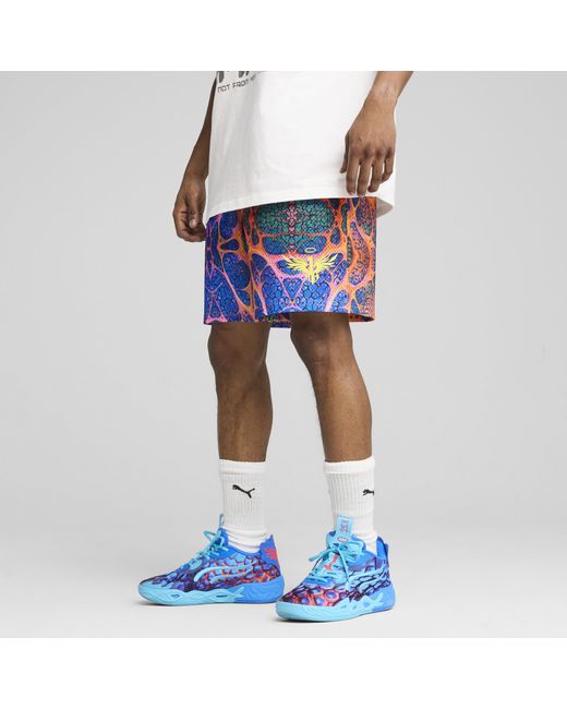 PUMA X Lamelo Ball Alien Skin Basketball Shorts in Blue for Men | Lyst