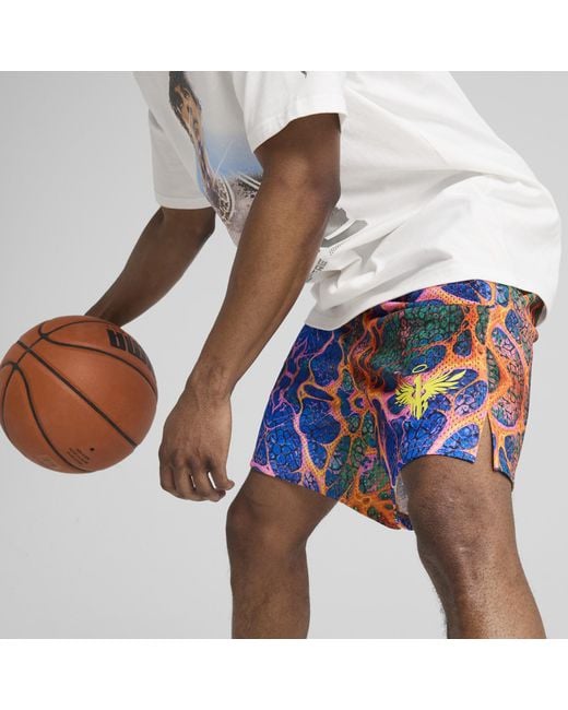 PUMA X Lamelo Ball Alien Skin Basketball Shorts in Blue for Men | Lyst