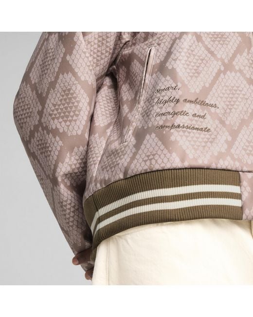 PUMA Year Of The Snake College Jacket in Brown for Men | Lyst