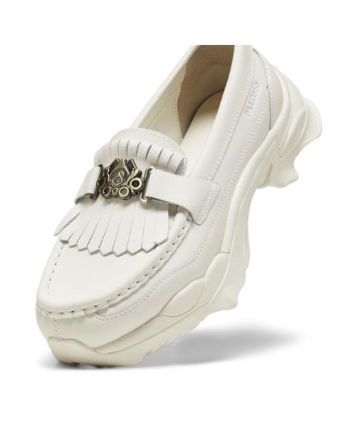 PUMA X Palomo Nitefox Leather Loafer Shoes in White | Lyst